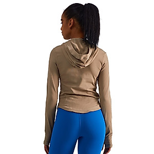 sphinx cat Womens Hooded Athletic Long Sleeve Running Shirts Workout Yoga Tops with Thumb Holes Slim Fit Brown M