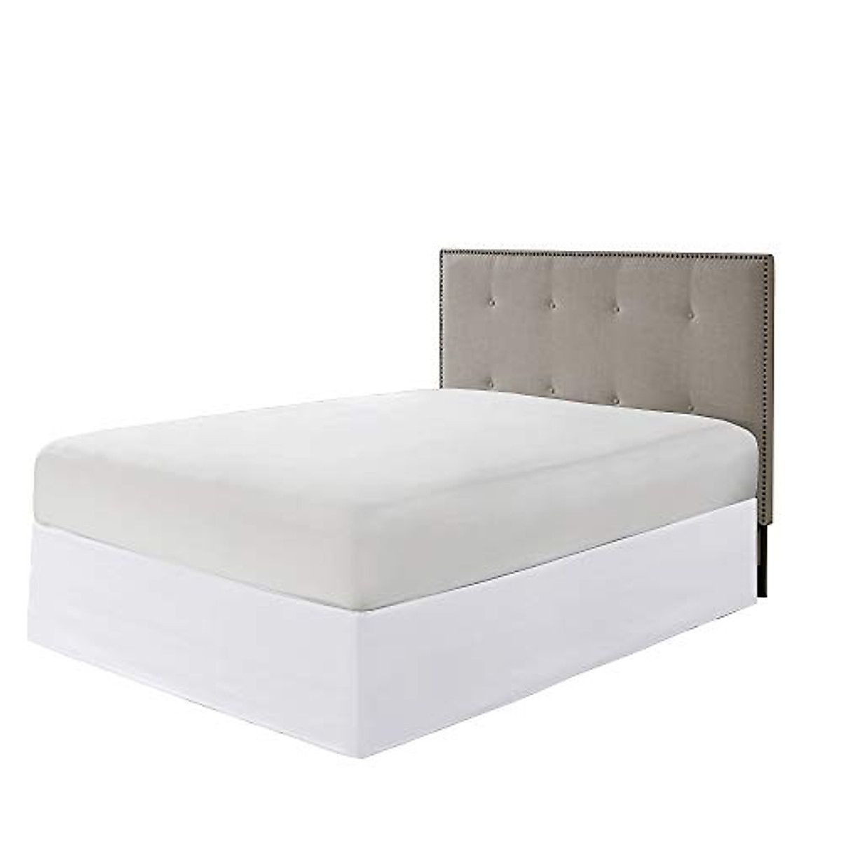Madison Park Simple Fit Bedskirt, 6" W x 236" L + 26" D, White