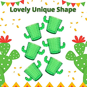 Cactus Shot Glasses Set of 6, Funny Cactus Plastic Shot Glasses 2oz, Cactus Cups/Cute Shot Glasses/Tequila Glasses for Final Fiesta Bachelorette Party, Cinco De Mayo Party