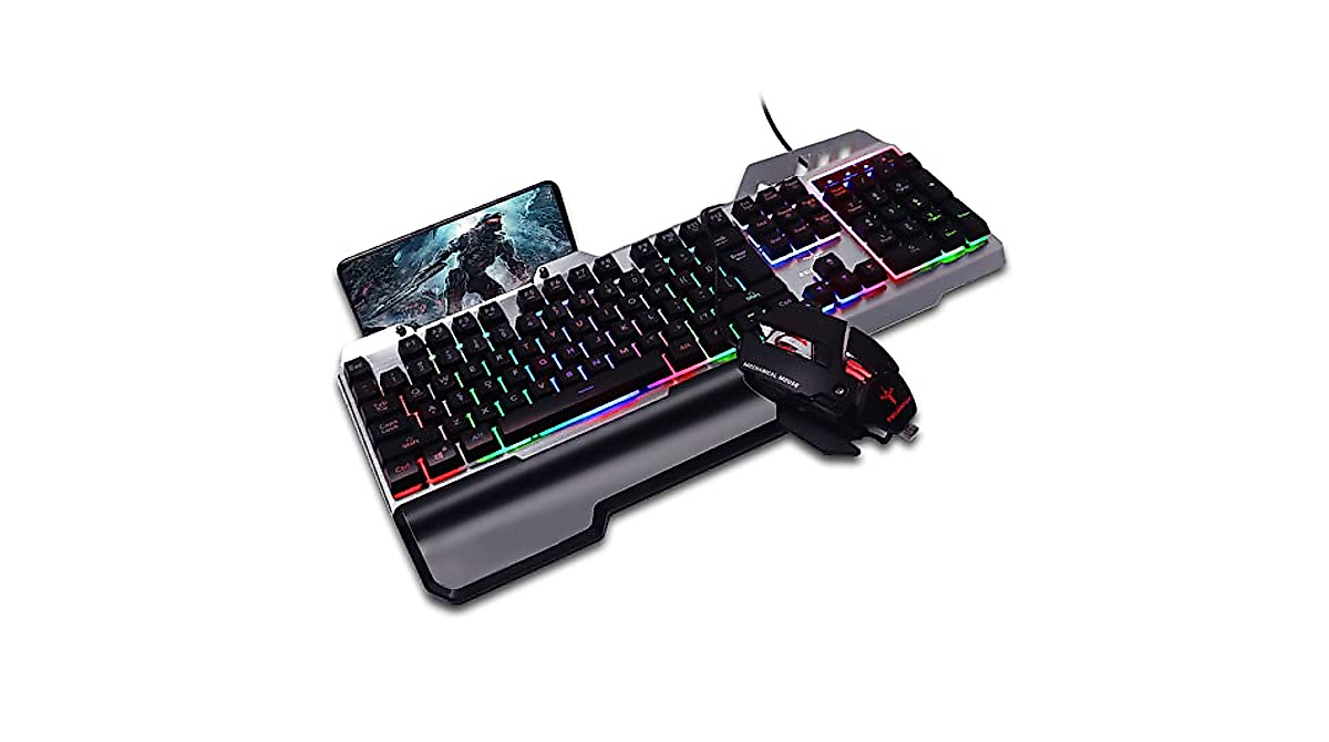FEDARFOX Gaming Keyboard and Mouse Combo - Backlit Rainbow LED Set