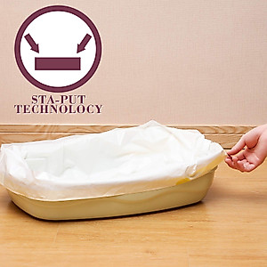 WanJiaXinHui Cat Litter Liners,21 Count Heavy Duty Litter Box Liners Drawstring, Extra Jumbo Cat Litter Pan Bags,Unscented, 45 in x 18 in