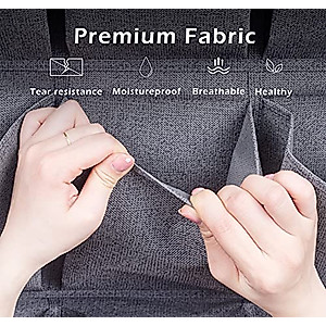 MISSLO Sturdy Fabric Hanging Shoe Organizer Over the Door Shoe Rack 24 Large Pockets Closet Holder Hanger Storage with 4 Metal Hooks for Men Sneakers Women High Heels Slippers