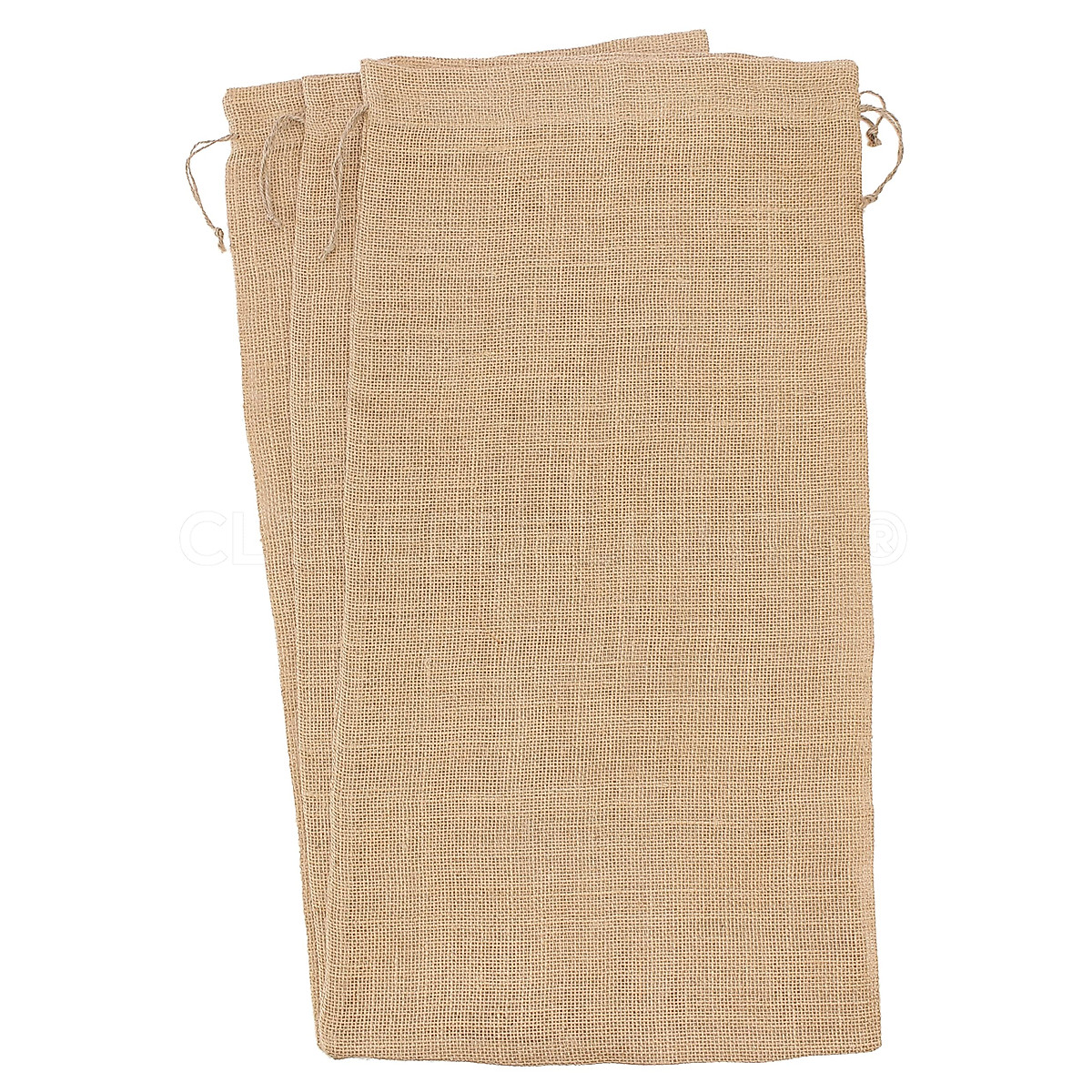 CleverDelights 14" x 26" Burlap Bag - 14x26 Inch Jute Burlap Drawstring Sack