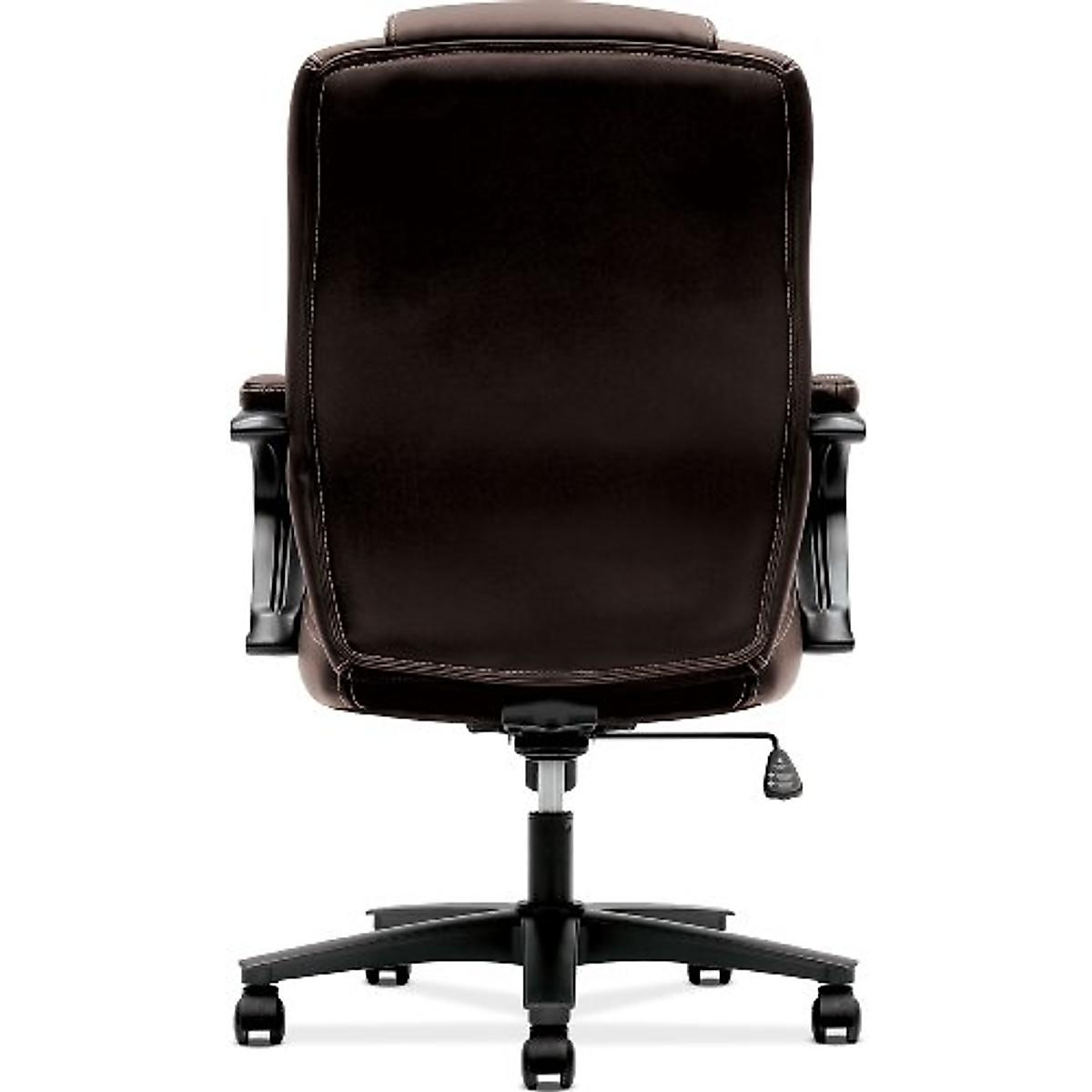 HON Managerial Office Chair- High-Back Computer Desk Chair with Loop Arms , Brown (VL402)