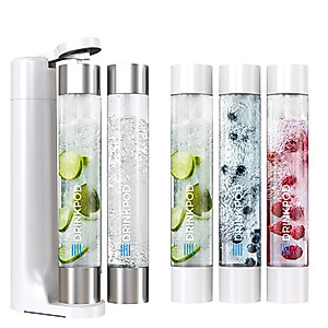 Limited Edition Fizzpod Sparkling Soda Maker With 5 One Liter Bottles Included. Carbonates Any Beverage (DPFZPOD1K2C_WS)