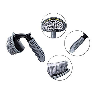 Aaskuu 2 Pcs Steel and Alloy Wheel Cleaning Brush, Rim Cleaner for Your Car, Motorcycle or Bicycle Tire Brush Washing Tool