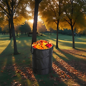 Leinoupt:Collapsible Trash can,Folding Garbage Cans,Pop Up Trash Can,Camper Trash can，for Camping Garbage Can Collapsible,Clothes and Toys Recycle bin(10 Gallons)