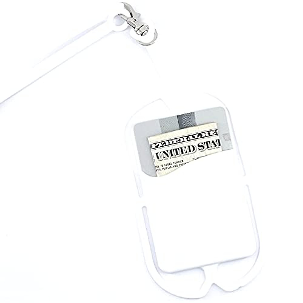 CalorMixs Silicone Phone Card Holder Sleeves with Wrist Strap,Stretchy Credit Phone Case Holder for Back of Phone,Universal Cell Phone Pocket Neck Lanyard for Phone Android Smartphone (Black+White)