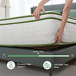 Novilla King Mattress12 Inch Gel Memory Foam Hybrid Mattress with Pocketed Coil for Pressure Relief & Motion Isolation Medium Firm King Bed Mattress in a Box Amenity