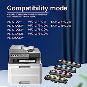 TN223 Toner Cartridge (5-Pack, 2BK/1C/1M/1Y): NUC Compatible Replacement for Brother TN227 TN-227BK TN 223 TN223 MFC-L3710CW L3730CDW HL-3230CDW 3230CDN 3290CDW DCP-L3550CDW Printer