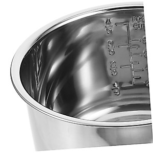Mikinona Household Electric Cooker Inner Pot Stainless Steel Replacement Pot for Rice Cookers and Pressure Cookers Sturdy and Practical Accessory for Cooking and Meal Prep
