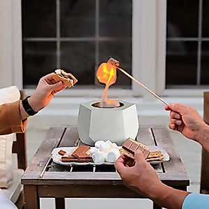 Tabletop Fire Pit, Indoor Fire Pit, Portable Fire Pit, Personal Ethanol Fireplace, Outdoor Table Top Fire Pit, Rubbing Alcohol Mini Fire Pit, Long Burning Smokeless Fire Bowl with Extinguisher
