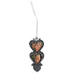 Cathedral Art (Abbey & CA Gift in Loving Double Heart Photo Frame Memorial Ornament, 3-1/2-Inch, Multi