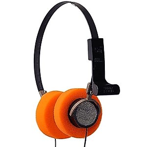 Star Headphones Handmade Hi-Fi Stereo Headset Orange Ear Pad Steel Mesh Cosplay with 3.5mm Jack