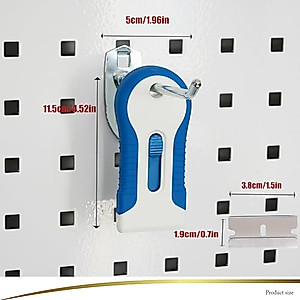 EHDIS Ceramic Scraper Car Sticker Remover Glass Stove Top Razor Scraper Label,Glue,Paint,Adhesive Remover Tool + 10pcs Stainless Steel Razor Blades (Blue)