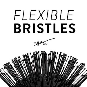 Detangling Brush Safe for Hair Extensions by The Hair Shop, 909 Ergonomic Detangler Brush for Dry or Wet Hair, Combs, Glides Thru Natural, Curly, For Men & Women