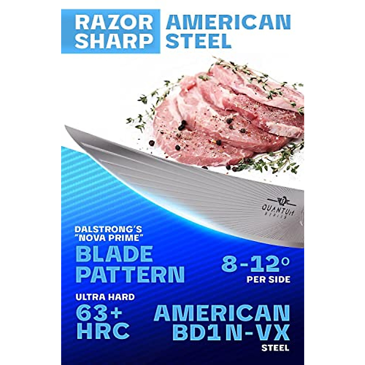 Dalstrong Boning Knife - 6 inch - Quantum 1 Series - Ultra-Sharp - American Forged BD1N-VX Hyper Steel - Carbon Fibre G10 Hybrid Handle - Premium Kitchen Knife - Leather Sheath