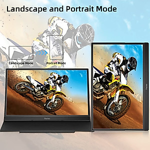 Prechen Portable Monitor 15.6 Inch FHD 1080P USB-C Portable Laptop Monitor HDMI Gaming Monitor OTG & Dual Speakers, External Computer Display for PC MAC Phone Xbox PS4 Switch