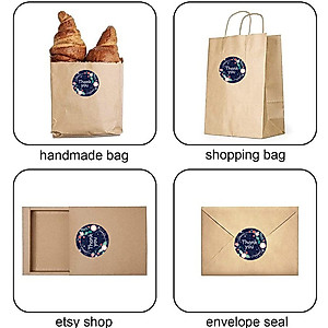 Hohamn Luminous Thank You Stickers Roll - 1.5 Inch 500PCS Glow in Dark Thank You Stickers for Bubble Mailers Packaging Wedding Baby Shower Birthday