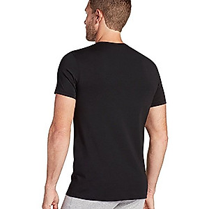 Jockey Men's T-Shirts Slim Fit Cotton Stretch Crew Neck T-Shirt - 2 Pack, Black, XL