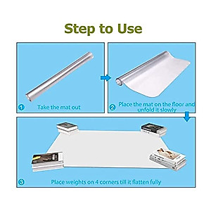 Clear PVC Desk Chair Mat Transparent Office Home Floor Protector mat Chairmats Non-Slip, wear-Resistant, Easy to Clean, 1.5mm Thick,60/80/100cm wide,100-600cm length,100% Waterproof Vinyl Plastic Floo