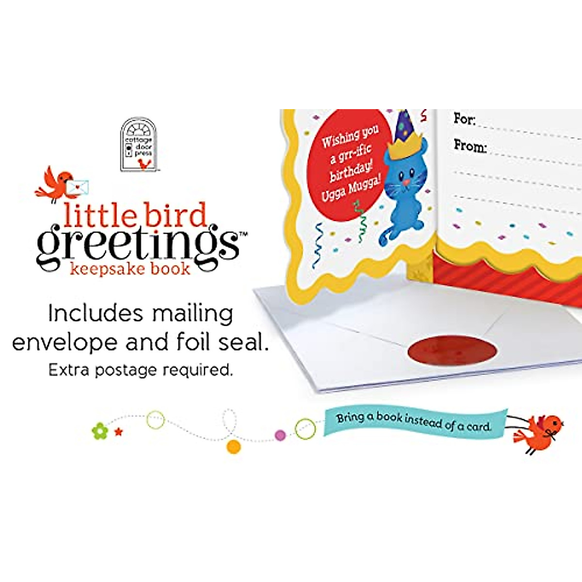 D​aniel Tiger Happy Birthday​: Little Bird Greetings, Greeting Card Board Book with Personalization Flap, Gifts for Birthdays