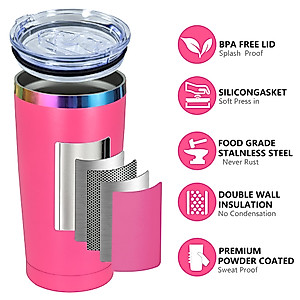 Icesip 20oz Tumbler with Lid And Straw,Stainless Steel Vacuum Insulated Mug,Double Wall Vacuum Insulated Coffee Cups for Cold & Hot Drinks,Insulation Travel Tumblers Cups