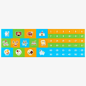 Navaris Kids Magnetic Clock - Early Years Learning - Time Telling and Time of Day Educational Chart for Children - Kids Wall Board - English, Beige