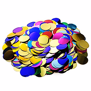 Multicolor Sparkling Round Dot Confetti 100 Grams Vintage Metallic Glitter Foil Circle Confetti for Party Table Scatter Wedding Festival DIY Decoration