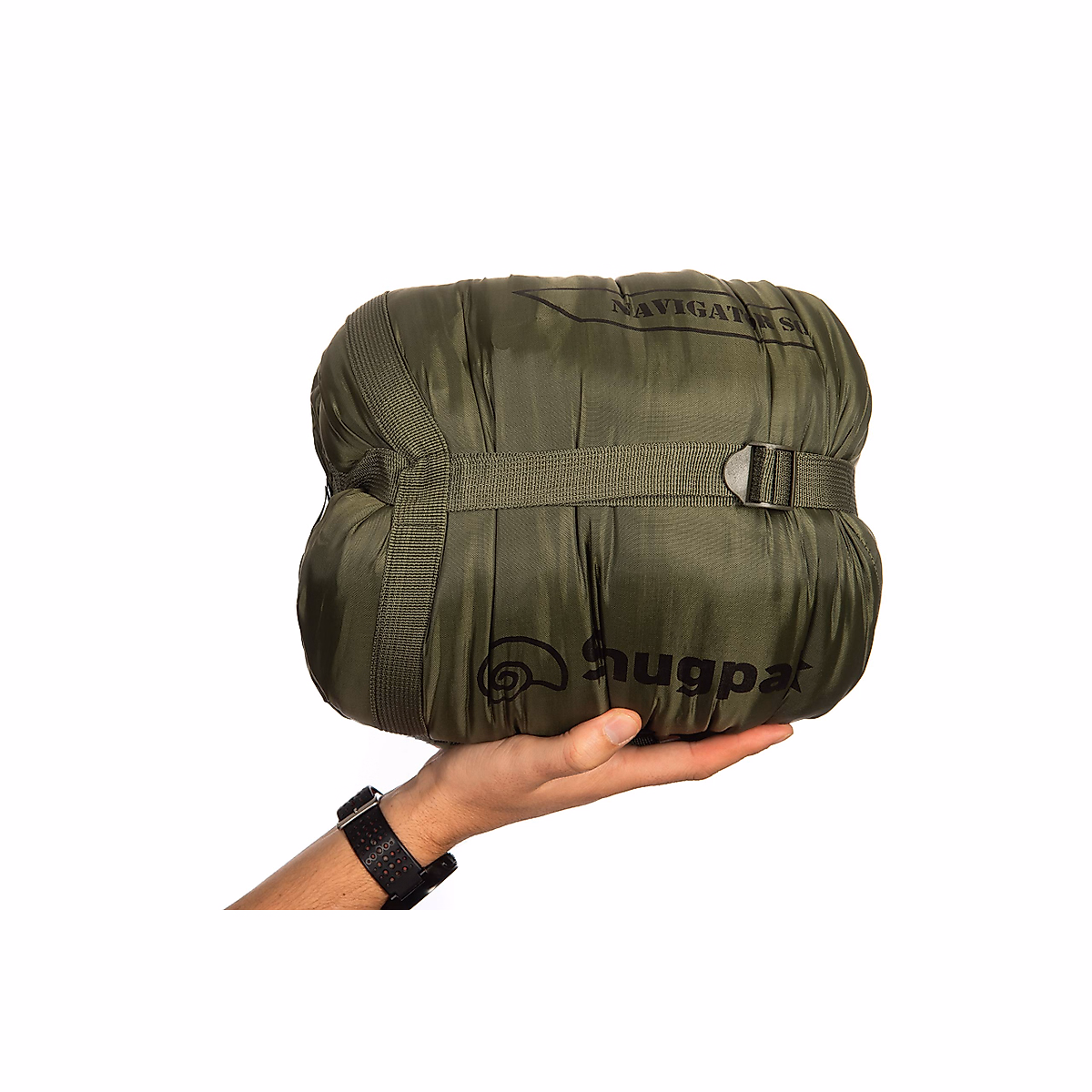 Snugpak Basecamp Ops Navigator Sleeping Bag with Compression Stuff Sack, Right Hand Zip, Olive