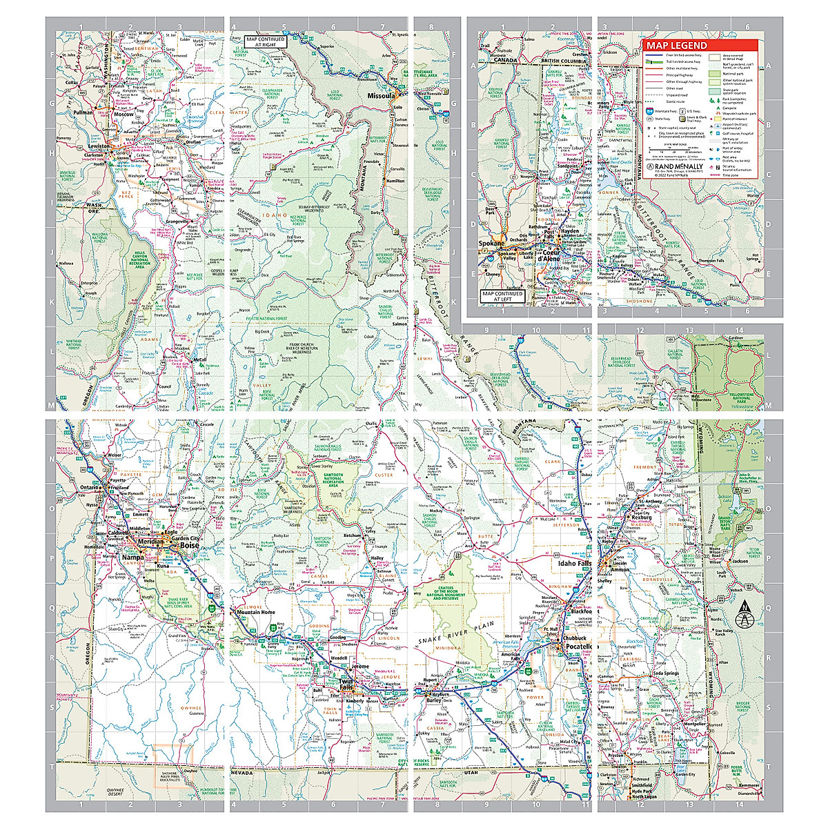 Rand McNally Easy to Fold: Idaho State Laminated Map