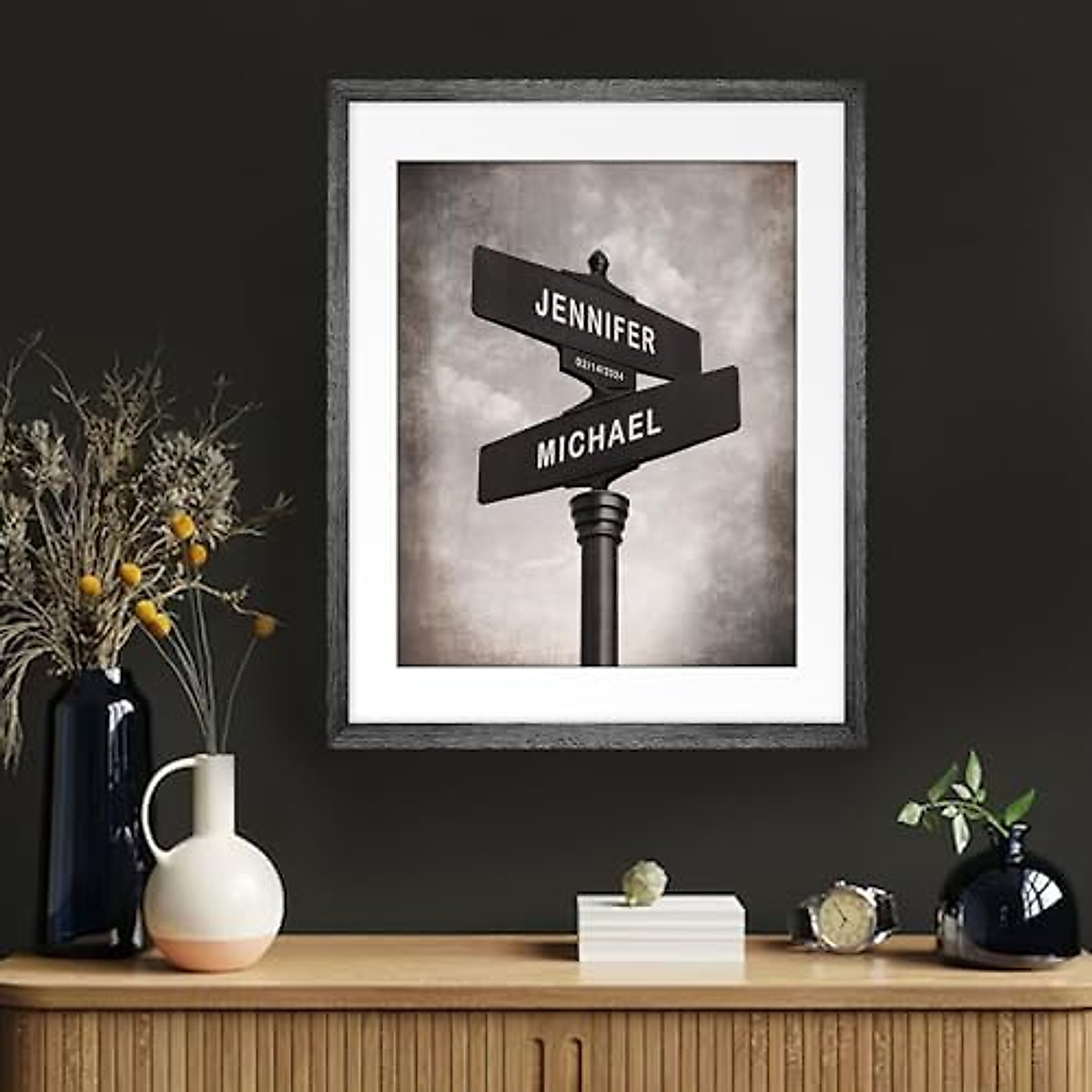 Couples Gift Ideas | Customized Gifts - Engagement Gifts for Couples | Wedding Gifts | One Year Anniversary Gifts for Men | Personalized Street Sign | Lovers Crossroads | One Year Anniversary Gifts