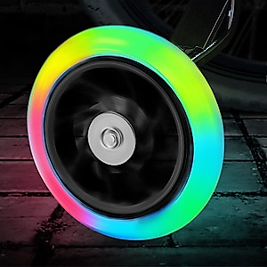 PRUNUS Flash Bike Training Wheels for 14 16 18 20 Inch.Training Wheels for Kids Bike is Heavy Duty.Bicycle Training Wheels is Suitable Single Speed Bike