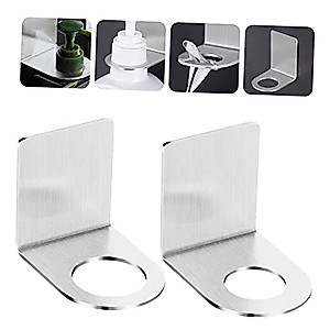 Alipis 2pcs Shower Gel Hanger Shelving Brackets Wall Mount Shelves Hand Wash Dispenser Shower Holder Storage Unit Metal Shelving Heavy Duty Bottle Holder Shampoo Bottle