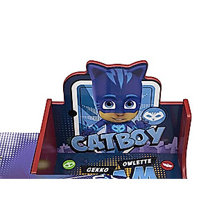 Delta Children Chair Desk with Storage Bin + Design and Store 6 Bin Toy Storage Organizer, PJ Masks (Bundle)