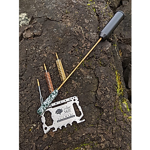 Micro, All-in-One Professional 9mm Pistol Cleaning Kit - 357, 380, 38, 40, 44 mag, 45 Swivel Handle, 2 Rods, 3 Clean Brushes – Premium Steel & Nylon with Durable Lifelong Construction + Deluxe X-Tool