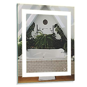 Homewerks 100160 30x36 inches LED Bathroom Mirror Wall Mounted Frameless Anti-Fog Dimmable Light 1600 Lumen Ultra Bright White 5000 Kelvin, Single Color