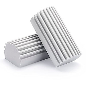 2-Pack Damp Clean Duster Sponge, Magic Cleaning Sponge Baseboard Cleaner Duster Sponge Tool, Dusters for Cleaning Baseboards, Vents, Mirrors, Ceiling Fan & Cobweb, No Dust Flying and Spreading…