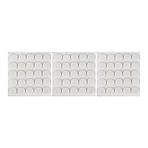 Shepherd Hardware 9957 3/8-Inch Self-Adhesive Felt Furniture Pads, 75-Pack, White