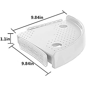 New Snap Up Corner Shelf Triple Bathroom Wall Corner Mount Storage Holder Kitchen Corner Storage Rack Non-marking Shelf with Hooks Easy to Install