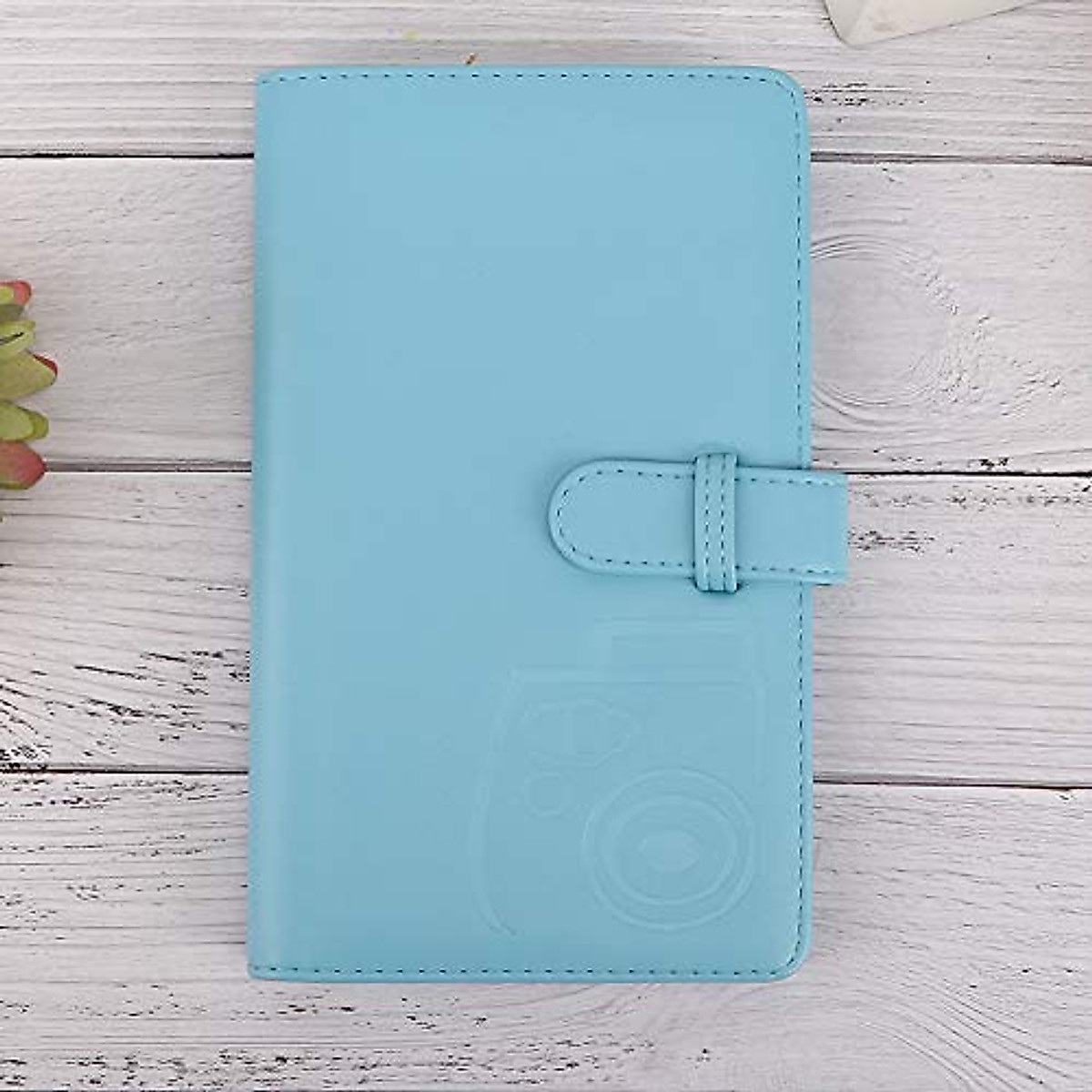 Pu Photo Album Camera Photo Album 3In 96kets Pu Universal Photo Album Cardcase Bank Card Storage Book For11 8 9 7S 25 70 90 Camera Photograph (Blue)