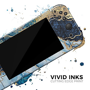 Design Skinz Foiled Marble Agate - Skin Decal Protective Scratch-Resistant Removable Vinyl Wrap Kit Compatible with The Nintendo Switch Console, Dock & JoyCons Bundle