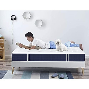 Coolvie Twin XL Mattress, 10 Inch Twin XL Size Hybrid Mattress, Individual Pocket Springs with Memory Foam, Bed in in a Box, Cooler Sleep with Pressure Relief and Support