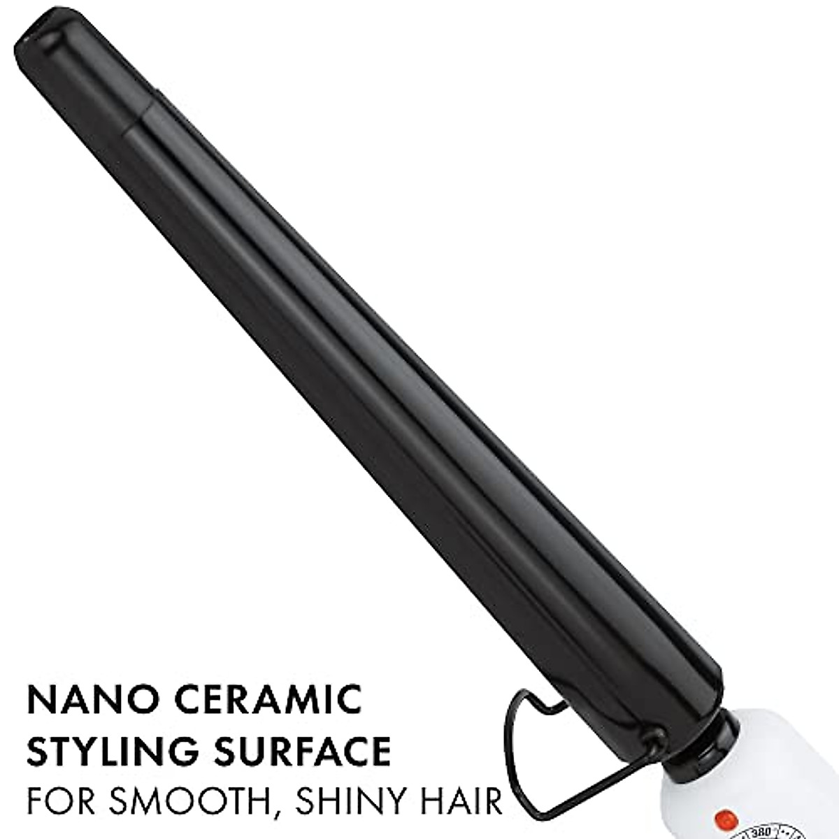 HOT TOOLS Professional Nano Ceramic Extra Long Tapered Curling Iron for Shiny Curls, 3/4 to 1 1/4 Inches