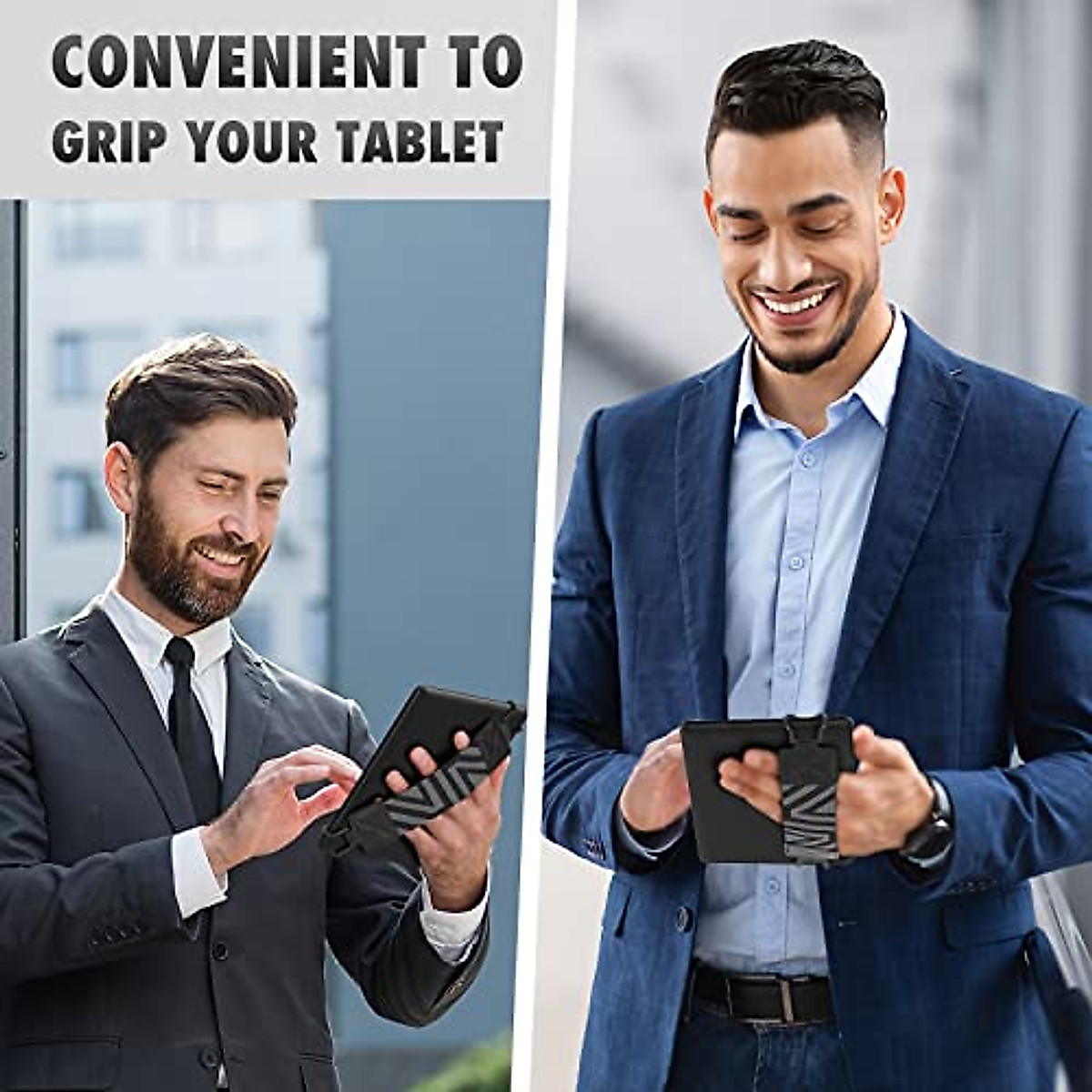 MoKo Case Fit 2018/2017 iPad 9.7 5th / 6th Generation + Security Hand-Strap for 6-8" Kindle eReaders Fire Tablet