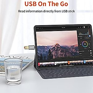 USB C to USB Adapter [2-Pack], Thunderbolt 3 to USB 3.0 OTG Adapter Compatible with MacBook Pro,Chromebook,Pixelbook,Microsoft Surface Go,Samsung Galaxy S8 S9 S10 S20 S21 S22 Ultra Plus,Note 9 10 20