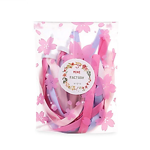 MINI-FACTORY Kids Bike Streamers Pink Pearl - 2Pcs Bicycle Scooter Front Handlebar Tassel Ribbon Decoration for Girls - Pearl (Pearl)