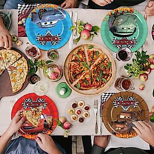 Cars Plates and Napkins Cups Sets, Cars Birthday Party Supplies Tableware for Lighting Cars Birthday Decorations Includes 30 Plates, 30Napkins and 30Cups for Boy Girl Cars Birthday Decorations