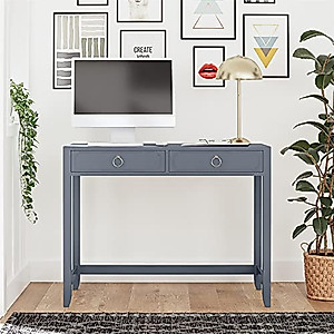 Novogratz Her Majesty 2 Drawer Writing Desk, Blue