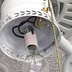 Ceiling Fan Light Switch Zing Ear Pull Chain Switch ZE-109 Fan Light Switch, On-Off Speed with Pull Chain Compatible with Ceiling Light Fans, Lamps and Wall Lights.(Bronze)